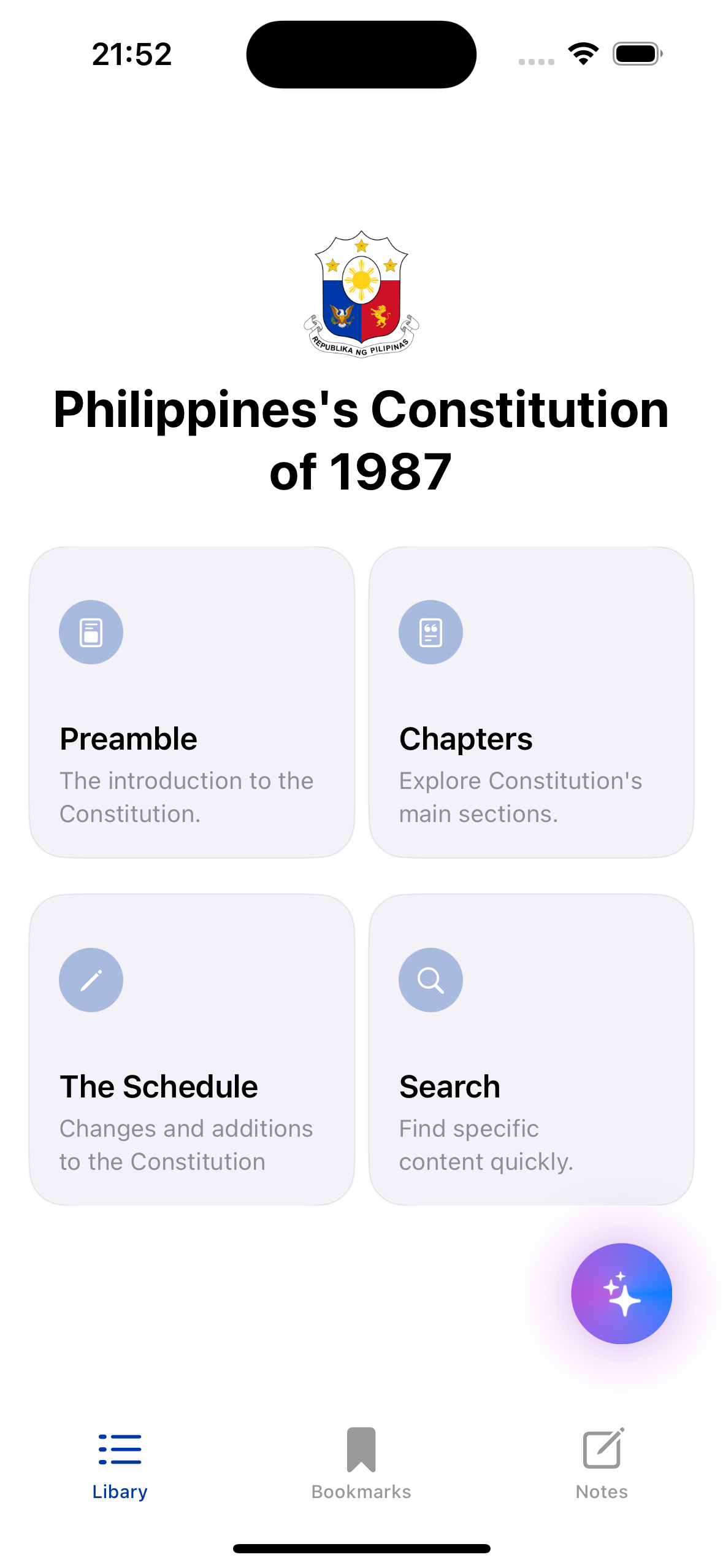 Constitution App | Interactive Guide