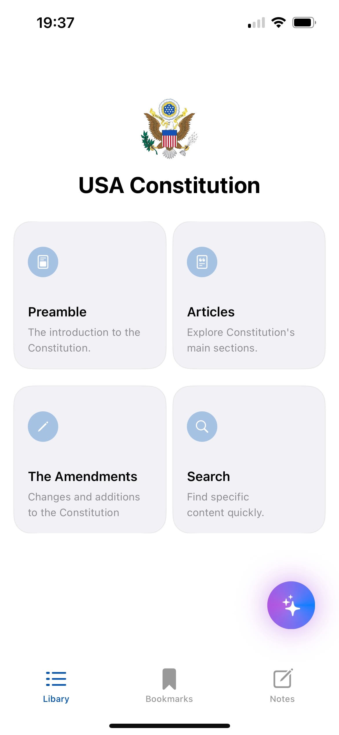 Constitution App | Interactive Guide