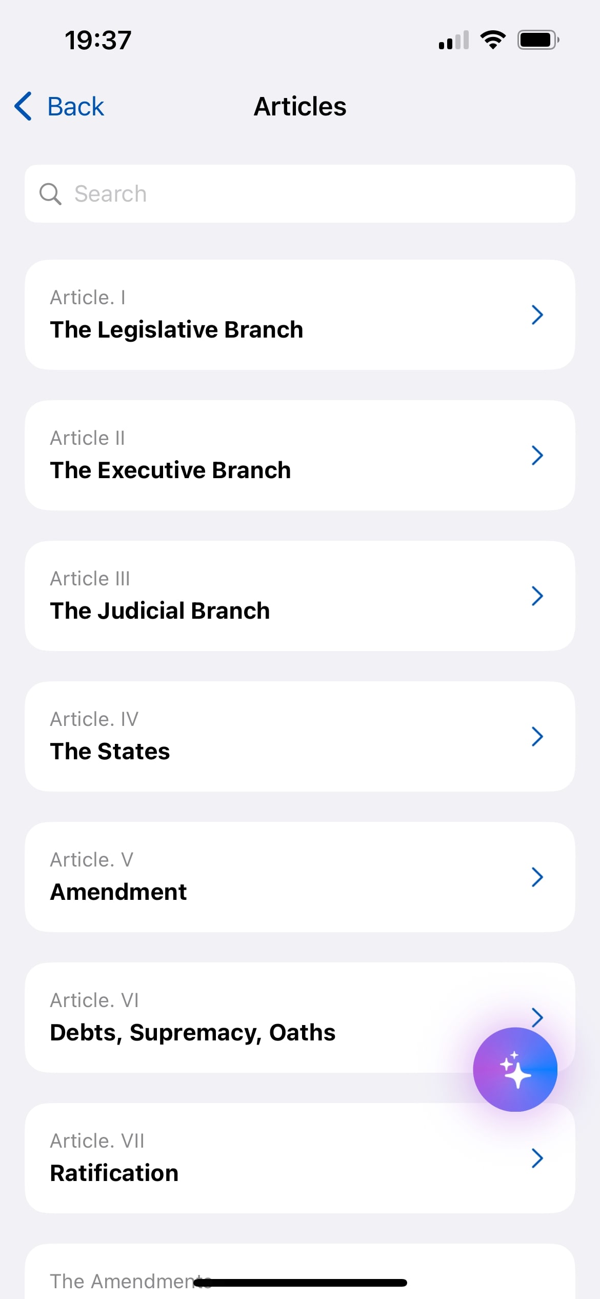 Constitution App | Interactive Guide