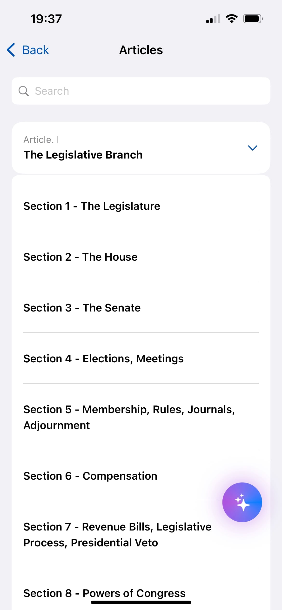 Constitution App | Interactive Guide